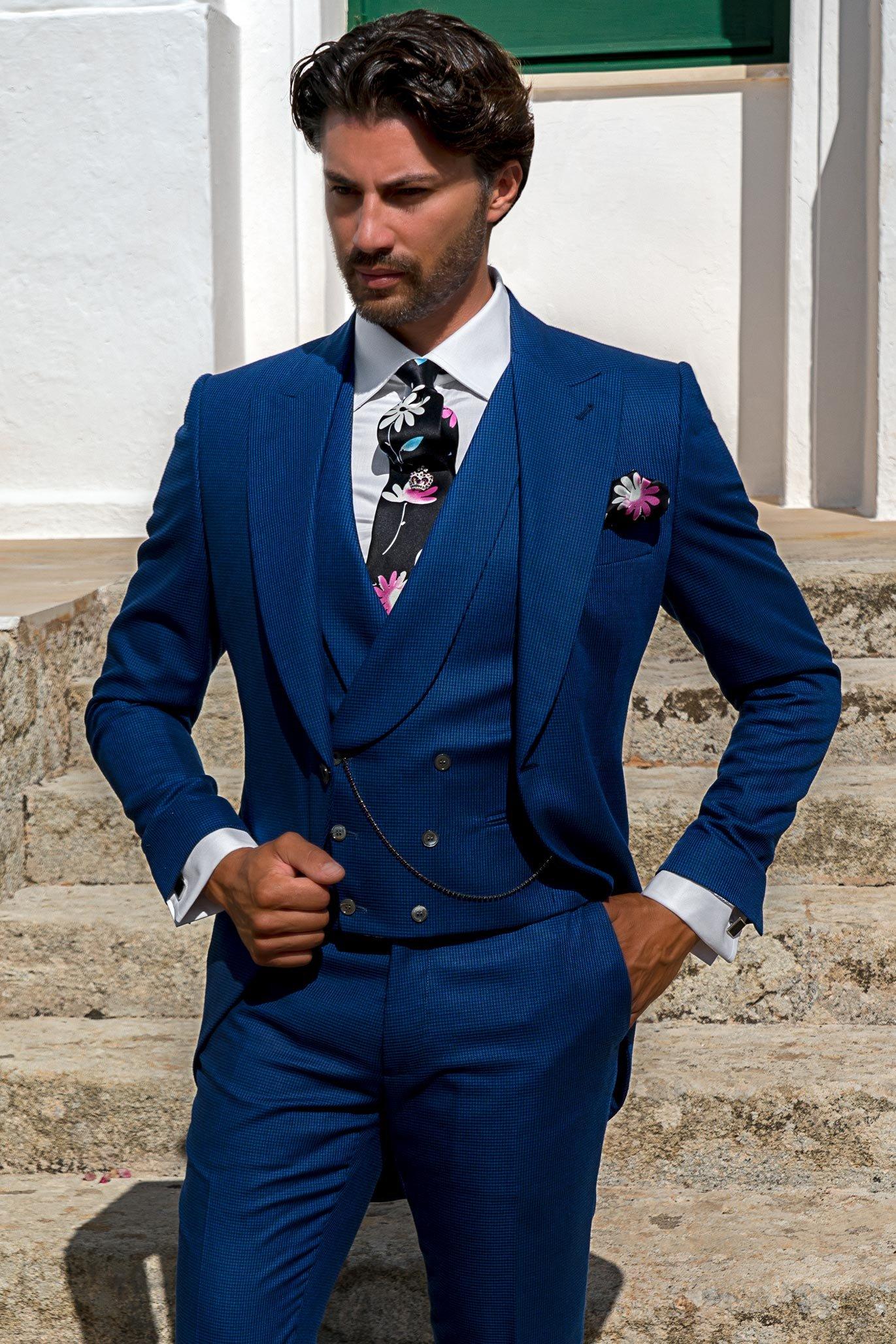35 trajes de novio azules - bodas.com.mx