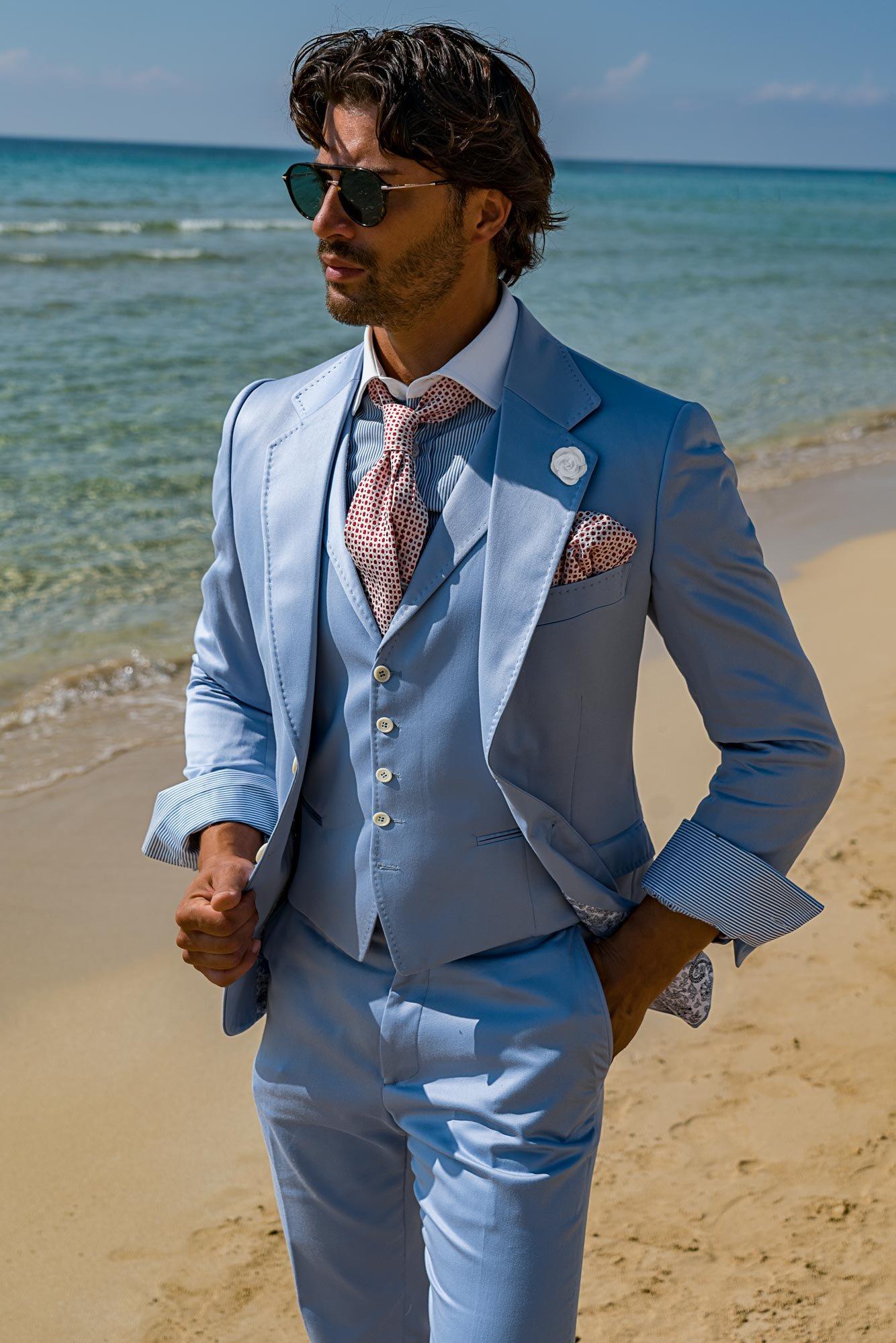 35 trajes de novio azules - bodas.com.mx