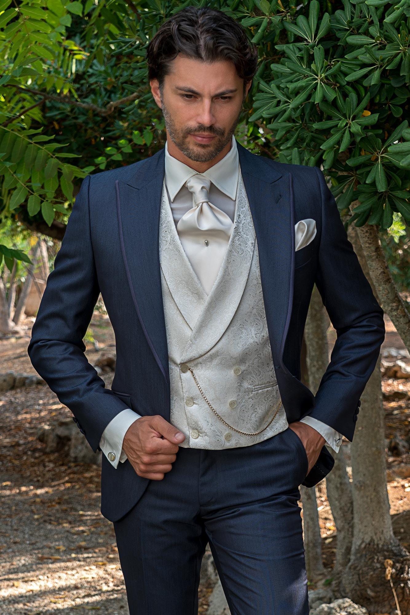 35 trajes de novio azules - bodas.com.mx