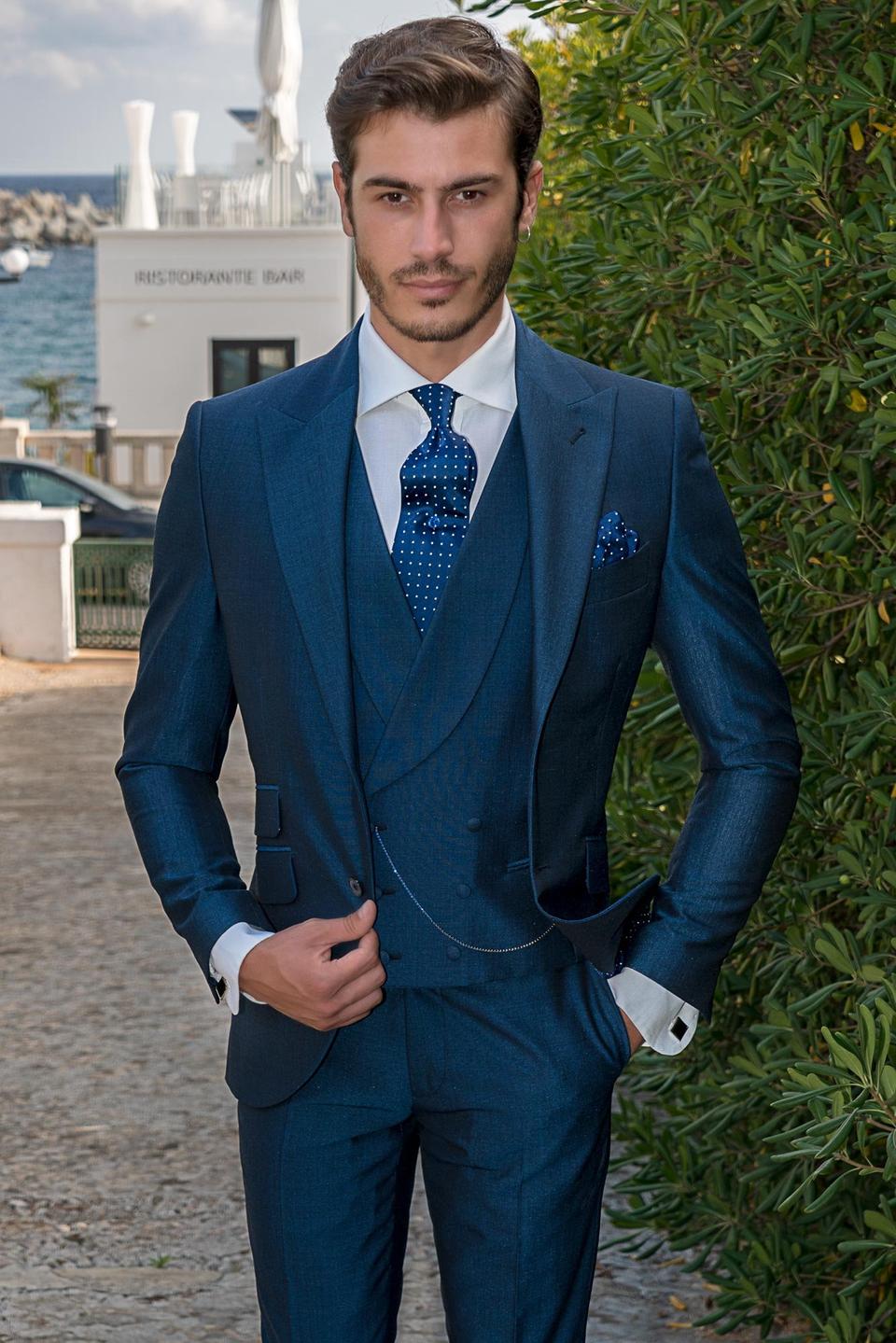 35 trajes de novio azules - bodas.com.mx