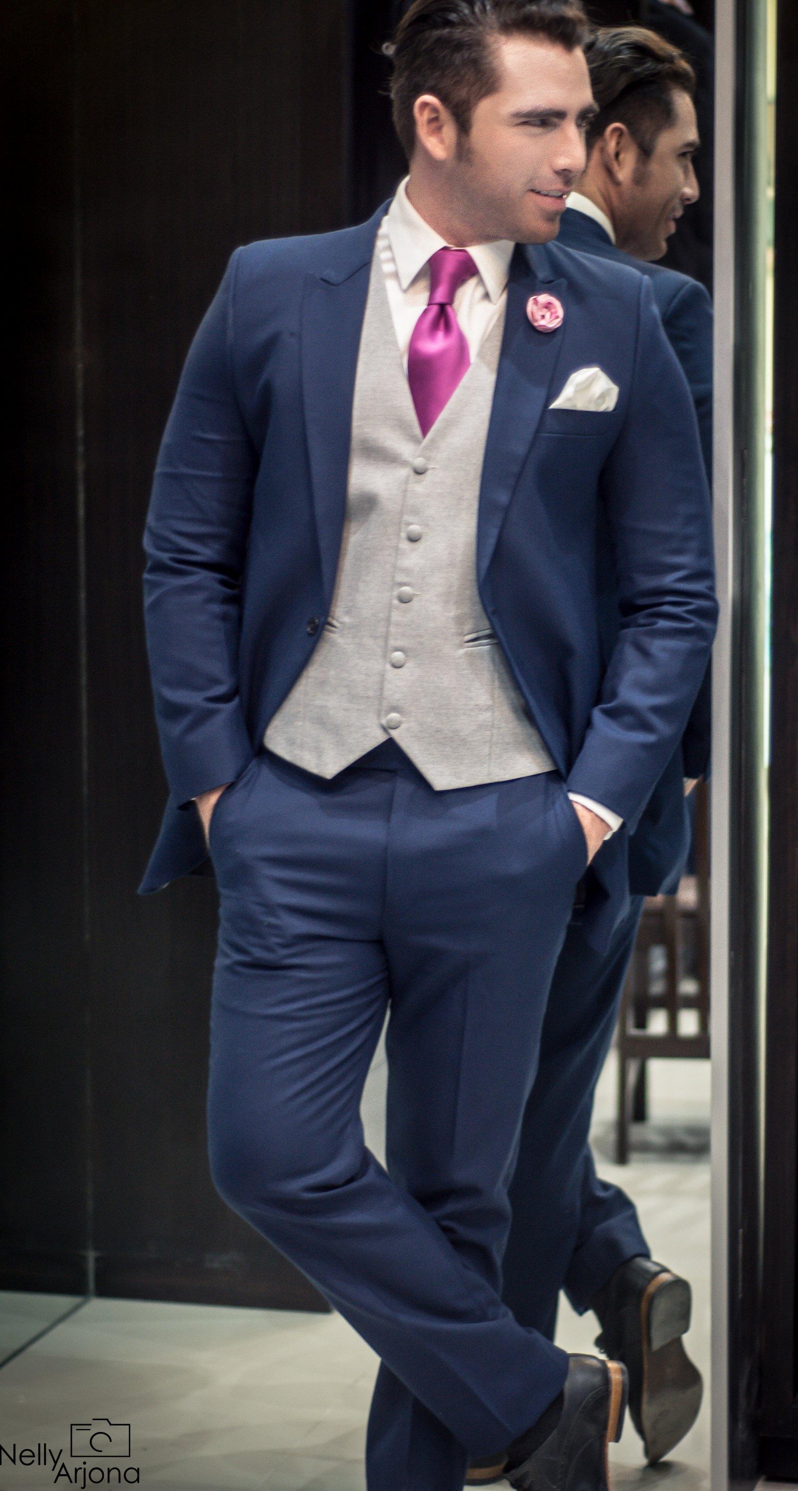 35 trajes de novio azules - bodas.com.mx