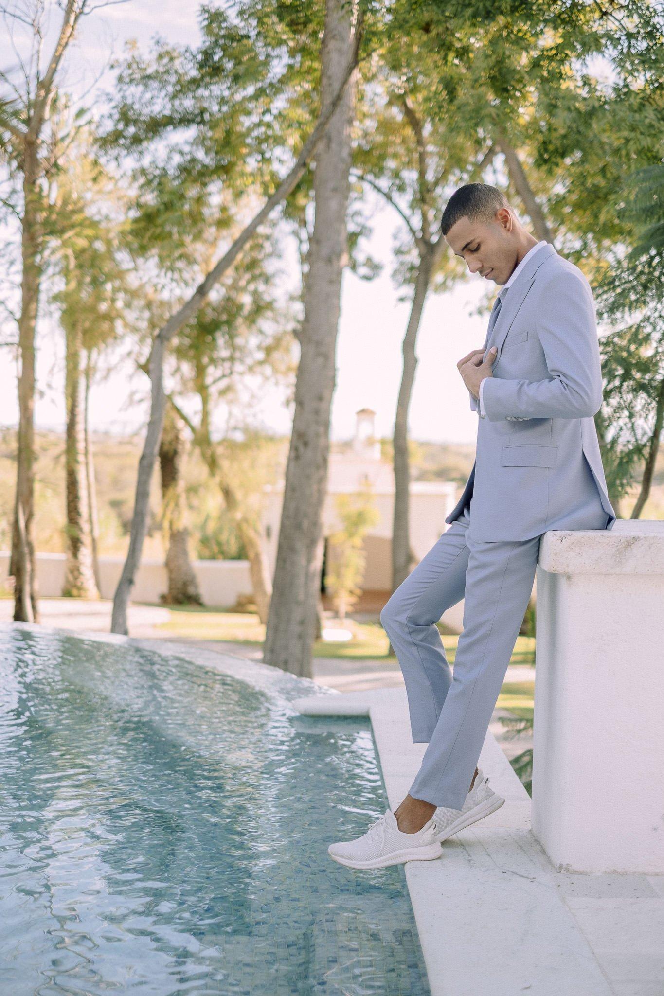 35 trajes de novio azules - bodas.com.mx