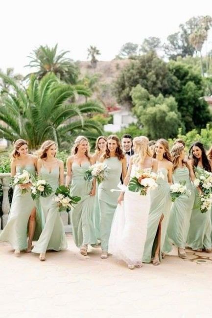 Damas en color verde salvia - Foro Moda Nupcial - bodas.com.mx